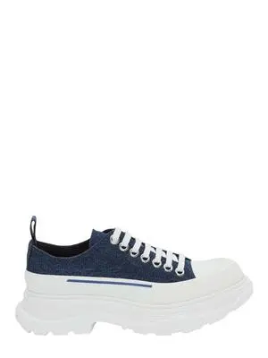 Alexander McQueen Tread Slick Lace Up Sneakers - Blue