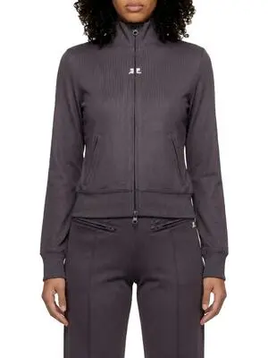COURREGES Courrèges Zip-Up Sweatshirt Blue