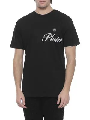Philipp Plein Cotton T-shirt With Logo - Black