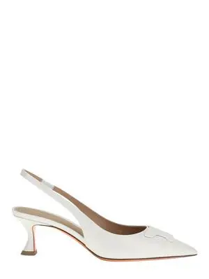 Santoni Slingback Pumps - White