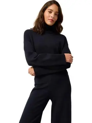 MARIE OLIVER Oversized Knit Sweater - Navy