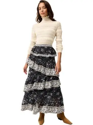 MARIE OLIVER Paislee Maxi Skirt - Gardenia
