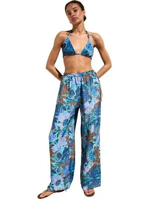 MARIE OLIVER Printed Wide-leg Pant - Medusa