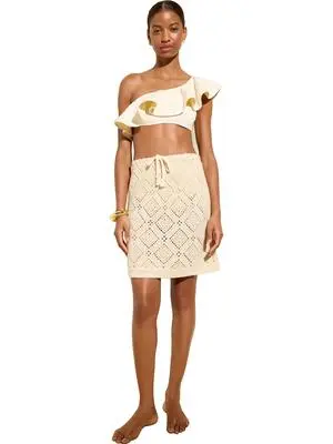 MARIE OLIVER Zebbie Crochet Skirt - Turtledove