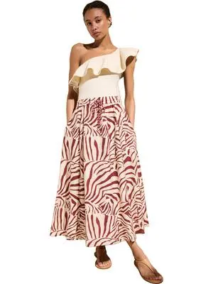 MARIE OLIVER Mirelle Midi Skirt - Lionfish