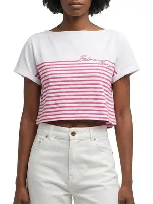 Balmain Balmain Striped T-Shirt Fuchsia