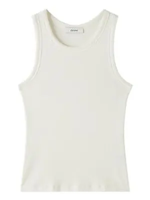 JOSEPH Ribbed Stretch-cotton Vest Top - White