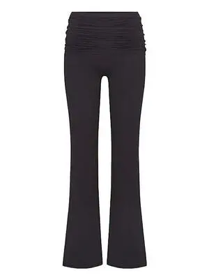 NIKESKIMS Matte Fold-over Slim Flare Leggings - Obsidian