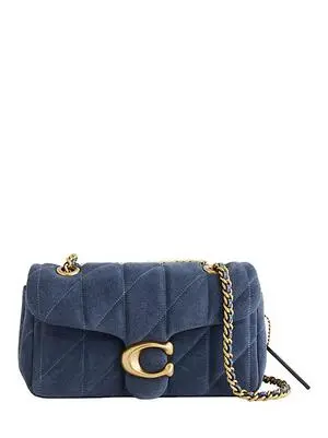 COACH Tabby 20 Suede Shoulder Bag - Light Denim