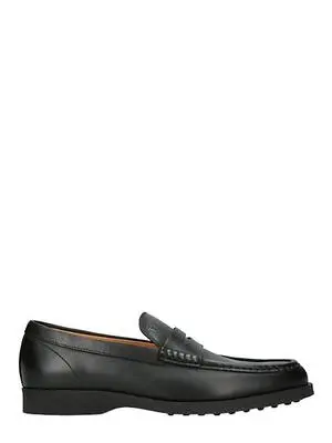 TOD'S Penny-detail Leather Loafers - Black
