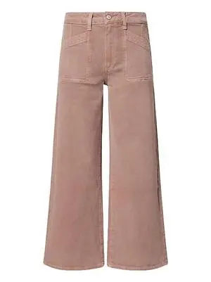 Paige Anessa Stitched-pocket Denim Jeans - Vintage Mauve Mist