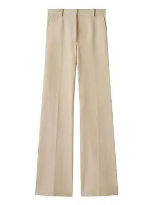 JOSEPH Tafira Flared Stretch-woven Trousers - Powder