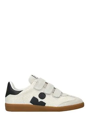 Isabel Marant Beth Logo Leather Trainers - White/blk