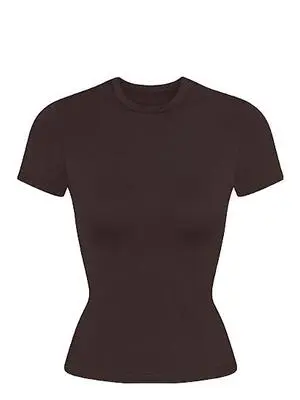 NIKESKIMS Matte Padded Baby Tee - Dark Sepia