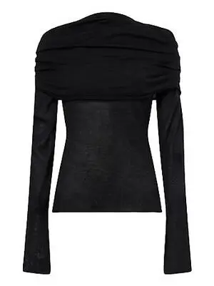 Dissh Ivy Long-sleeve Merino Wool Top - Black
