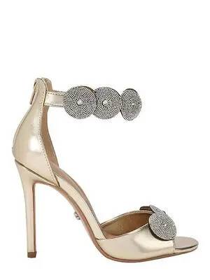 Carvela Serafina Faux-leather Heeled Sandals - Champagne