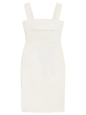 BOSS Slim-fit Jersey Dress With Layered Detail - White