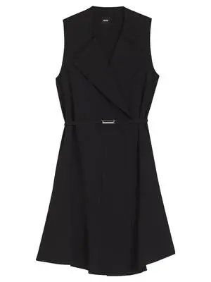 BOSS Crepe Wrap Dress - Black