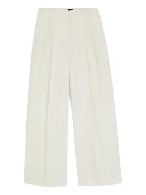 BOSS Relaxed-fit Pleated Trousers - White