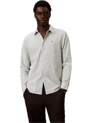 Calvin Klein Linen Cotton Classic Button-down Shirt - Pale Meadow
