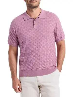 Robert Graham Hampson Cotton Polo Sweater - Light Pink