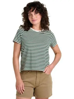 TOAD & CO Re-form Crew Neck Tee - Cilantro Pattern