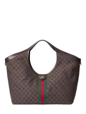 Gucci Giglio Large Tote Bag - Brown