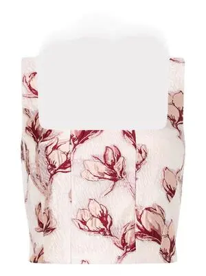 MILLY Paige Floral Sleeveless Tank - Pink/white