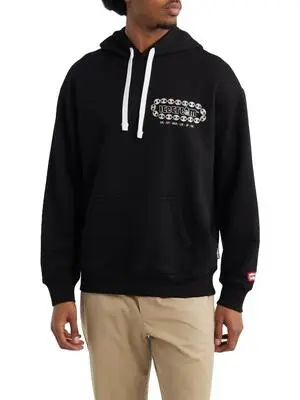 ICECREAM Chain Logo Cotton French Terry Hoodie - Black