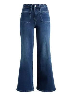 Good American Soft Tech Good Waist Palazzo Jeans - Indigo511