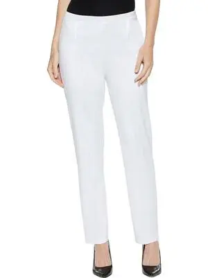 Ming Wang Lined Straight-leg Pants - White