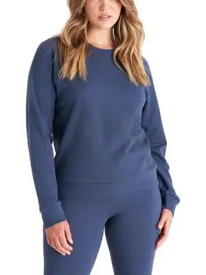 THE STANDARD STITCH Organic Cotton Raglan Sweatshirt Midnight