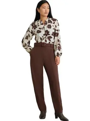 HOBBS LONDON Sherry Blouse - Beige Chocolate