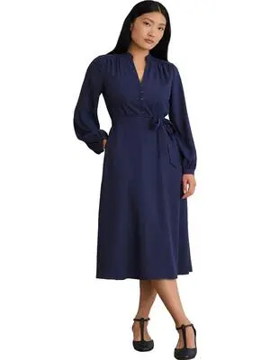 HOBBS LONDON Lettie Midi Dress - Midnight Navy