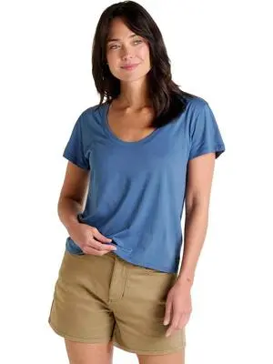 TOAD & CO Basic Scoop Neck Tee - Canal
