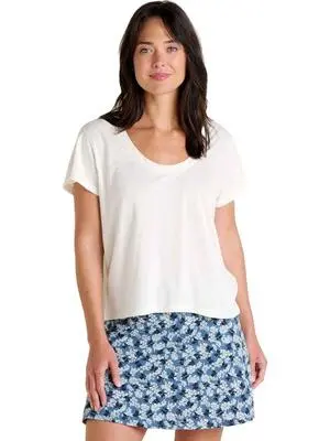 TOAD & CO Basic Scoop Neck Tee - Egret
