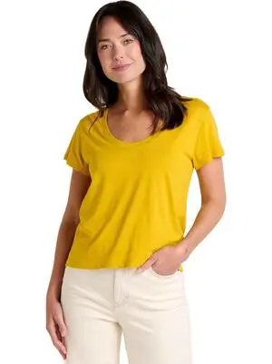 TOAD & CO Basic Scoop Neck Tee - Gold