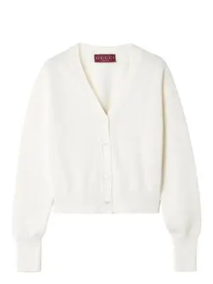 GUCCI Embroidered Cotton Cardigan