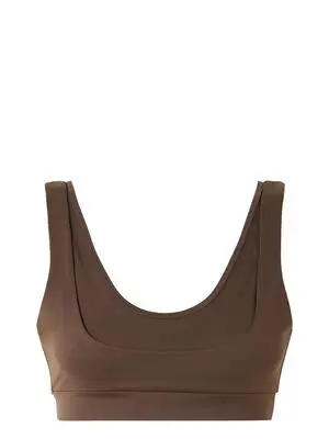 SKIMS Nike Double Strap Scoop Bra - Brown