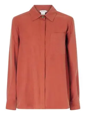 Max Mara Silk Button-down Shirt - Brick