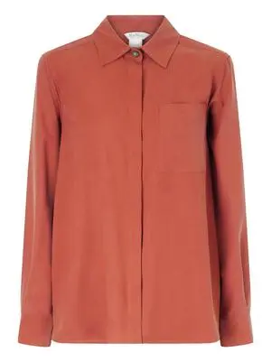 Max Mara Silk Button-down Shirt - Red