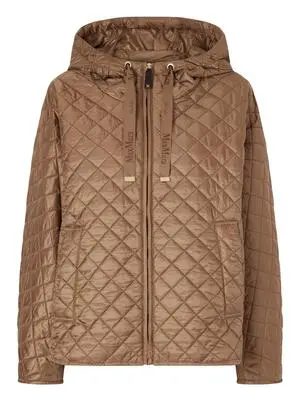 Max Mara Padded Quilted Shell Jacket - Brown