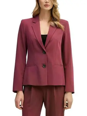 Sisley Notched Lapel Blazer - Red