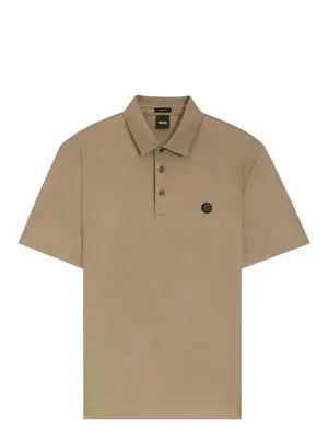 BOSS Button Logo Polo Shirt - Neutrals