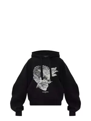 ALLSAINTS Mysterie Graphic Zip-back Hoodie - Black