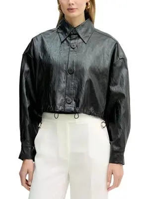 SILVIAN HEACH Buttoned Cropped Jacket - Black