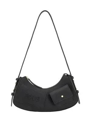 TOUS Logo Pocket Shoulder Bag - Black