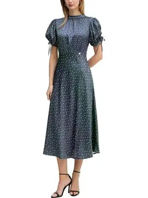 SILVIAN HEACH Polka-dot Midi Dress - Blue