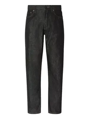 Zegna Rinse-washed Trousers - Black