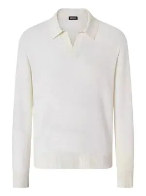 Zegna Polo-collar T-shirt - White